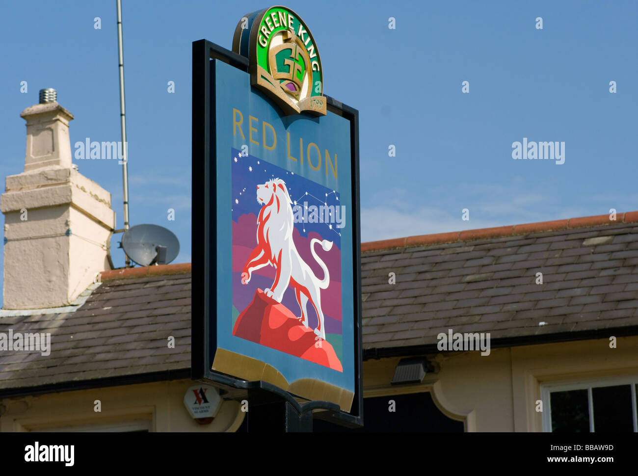 Red Lion Pub Sign Stock Photo - Alamy