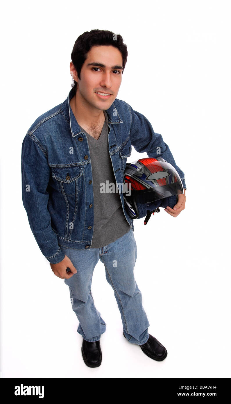 Man carrying motorcycle helmet hi-res stock photography and images - Alamy