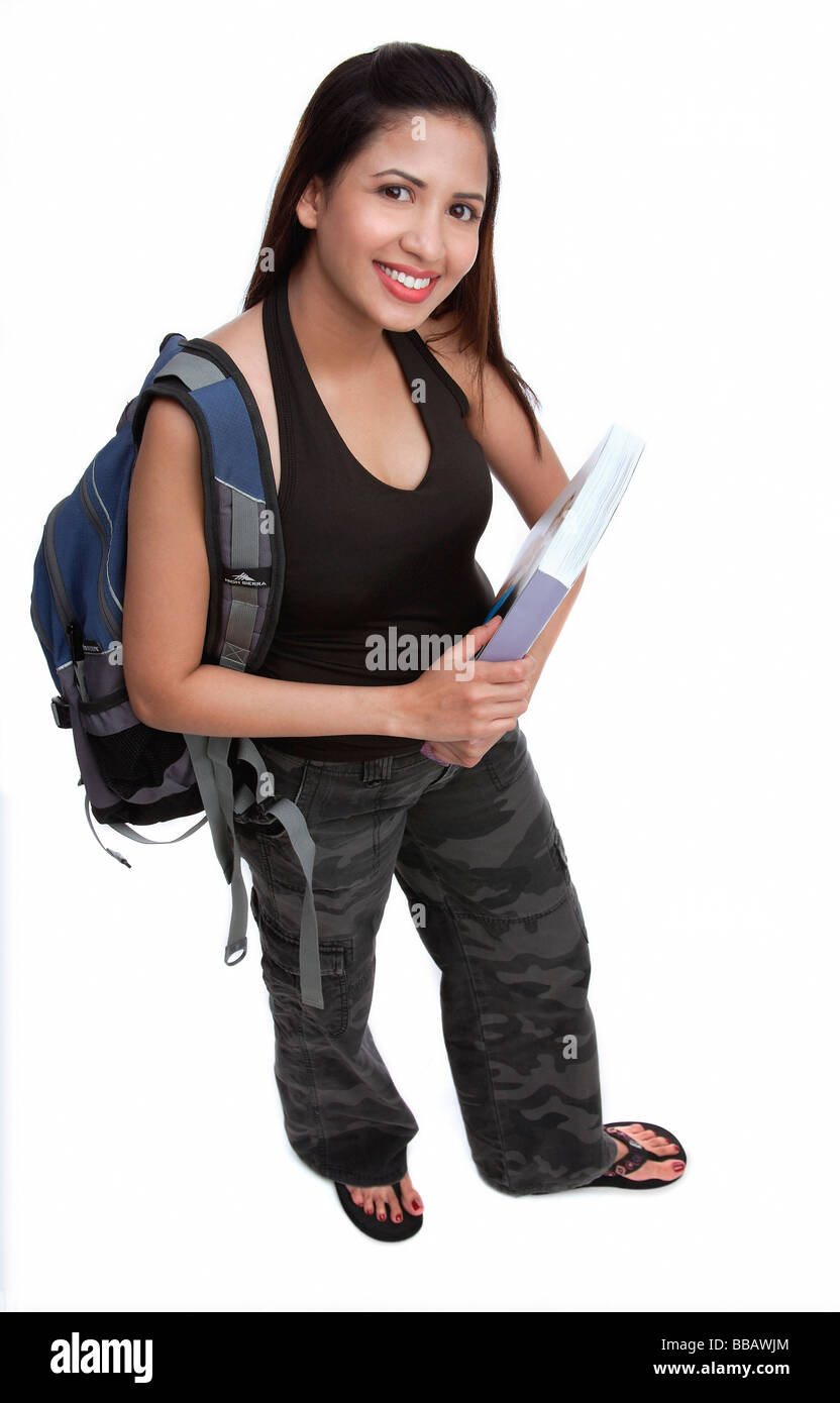 College student black clothing Cut Out Stock Images & Pictures - Alamy