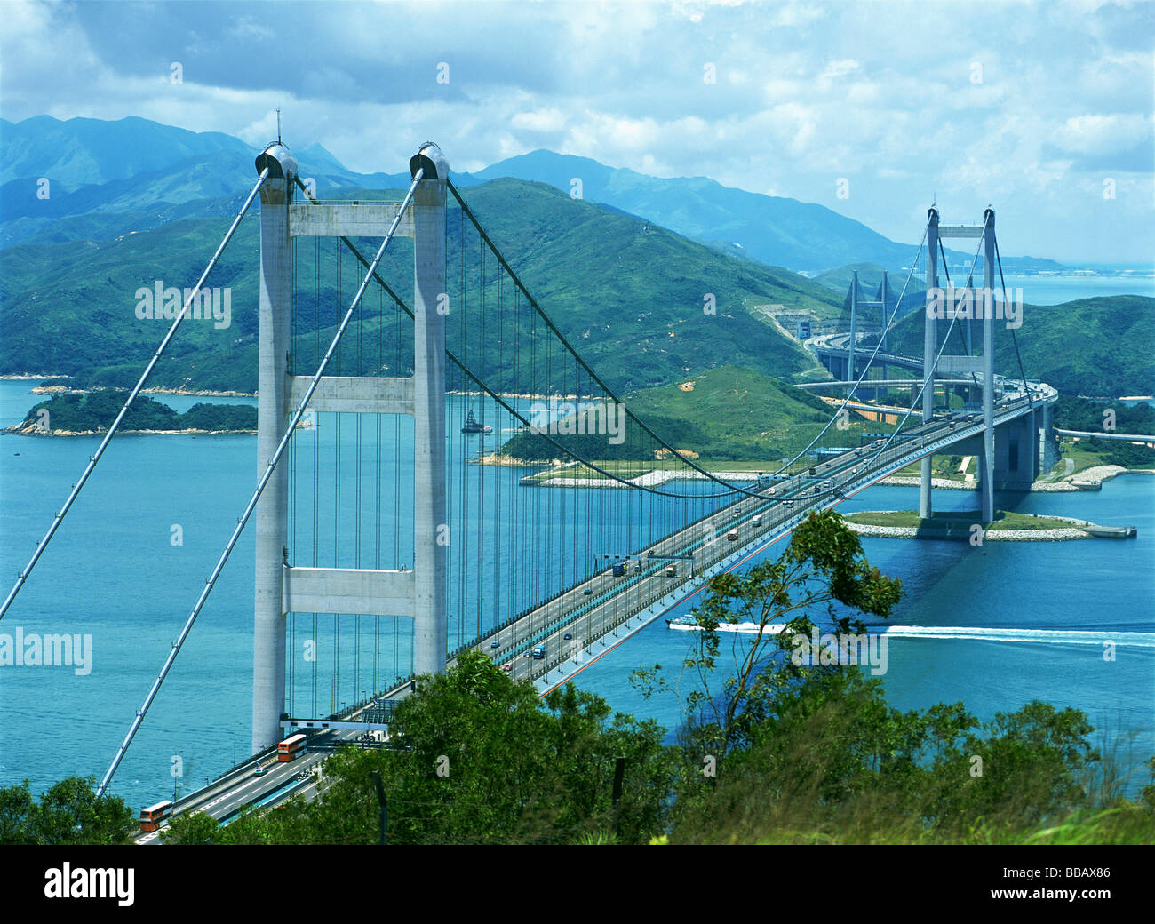 Tsing Ma Bridge, Hong Kong Stock Photo - Alamy