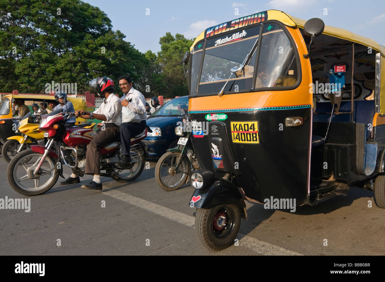 Bangalore traffic MG Road area Karnataka India Stock Photo - Alamy