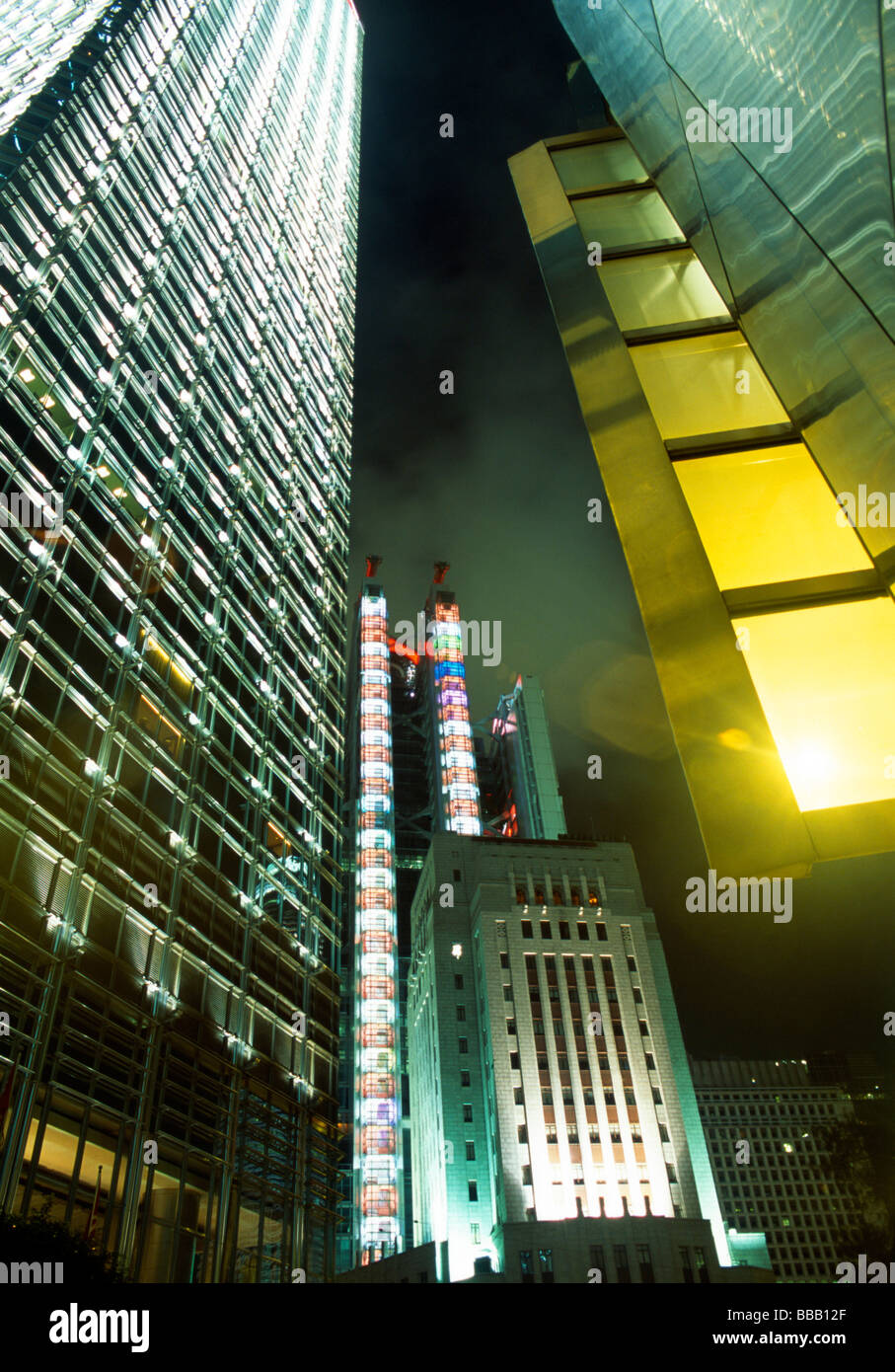 HSBC Tower at night, Hong Kong Stock Photo - Alamy