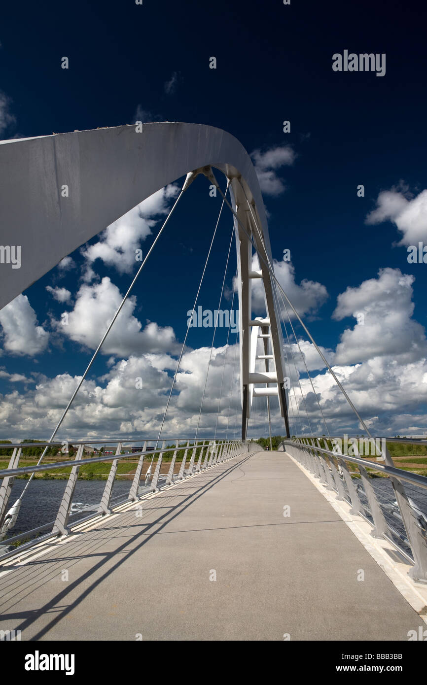 The Infinity Bridge over the River Tees in Stockton on Tees Cleveland ...