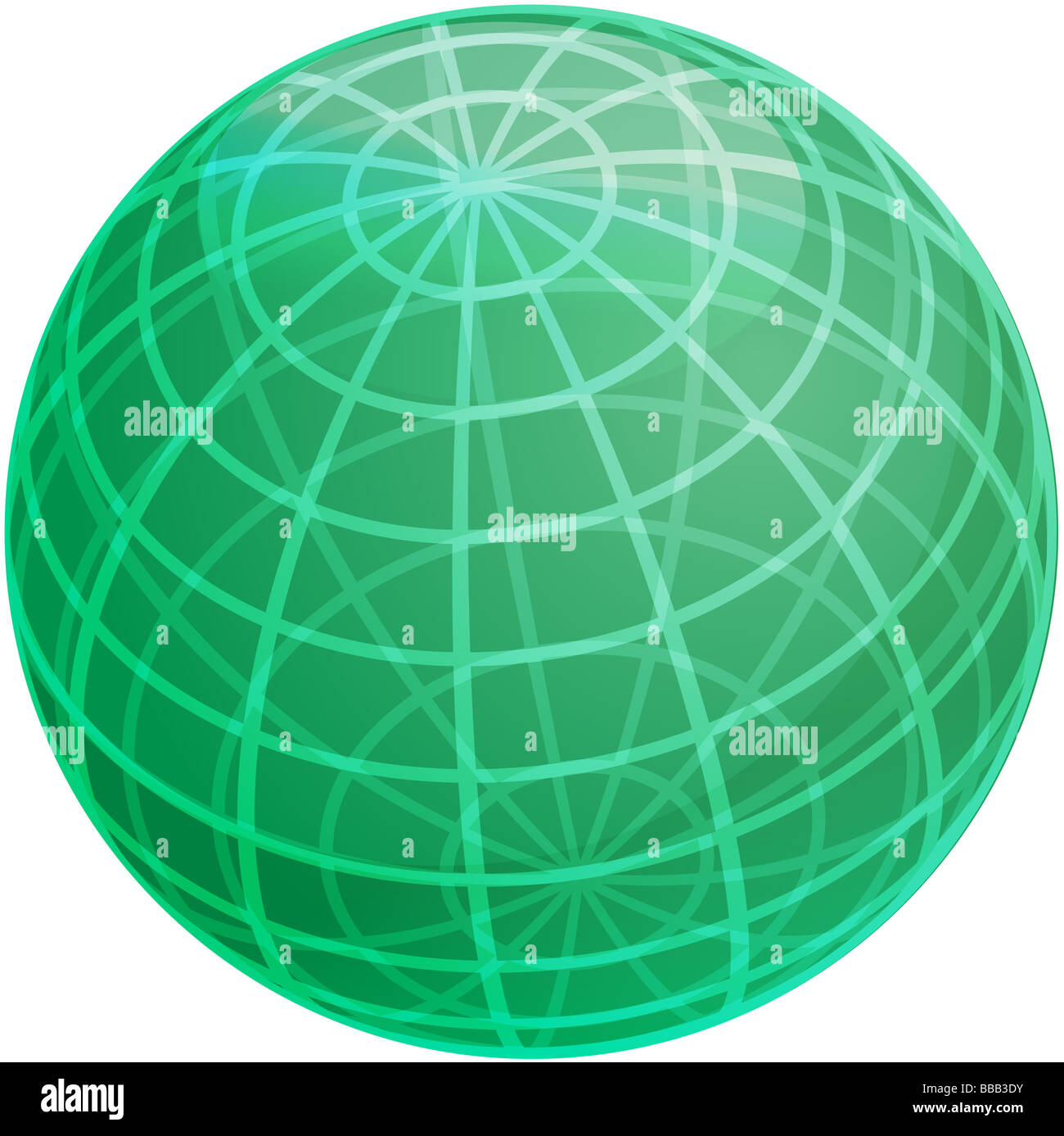 Blank glossy sphere with 3d grid pattern Stock Photo - Alamy