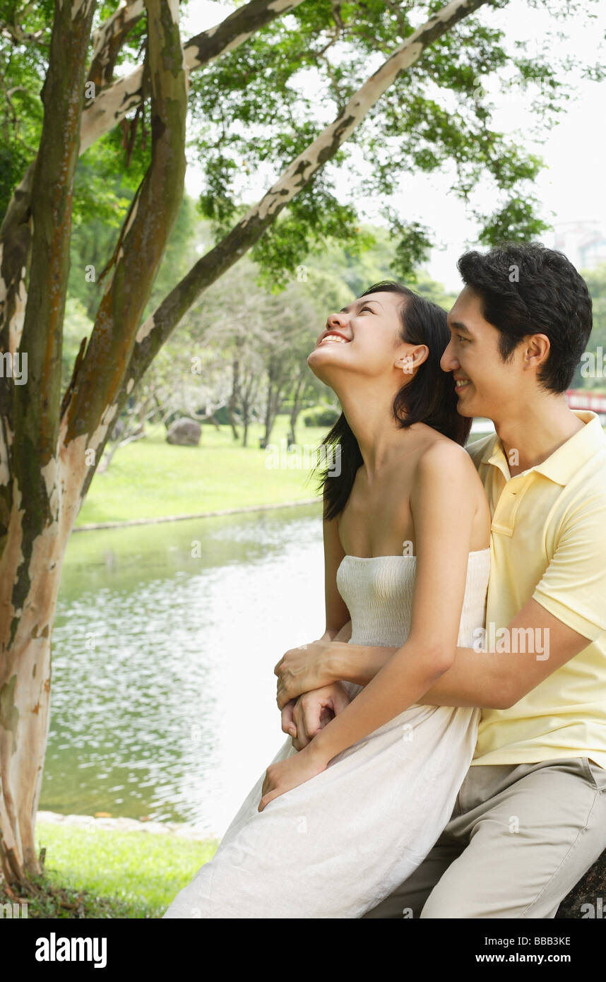 Woman sitting on mans lap hi-res stock photography and images - Alamy