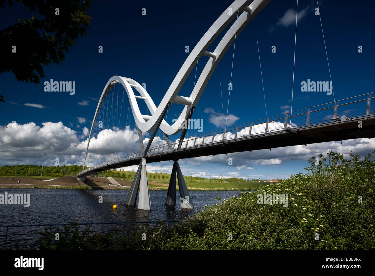 The Infinity Bridge over the River Tees Stockton on Tees Cleveland ...