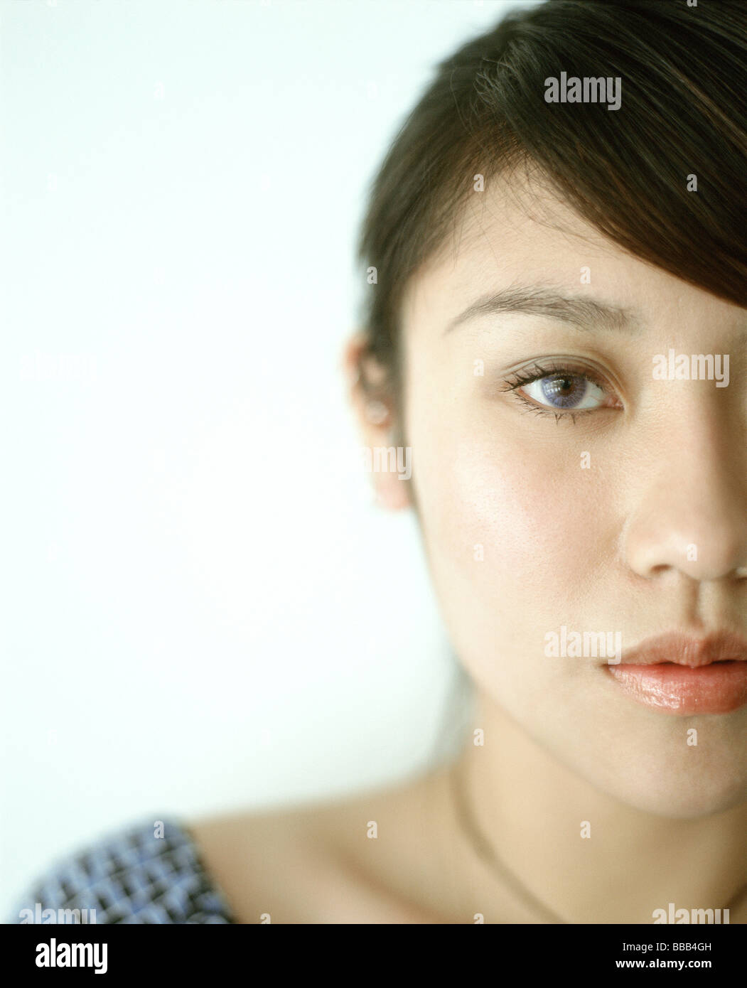 Half of woman's face, portrait Stock Photo - Alamy