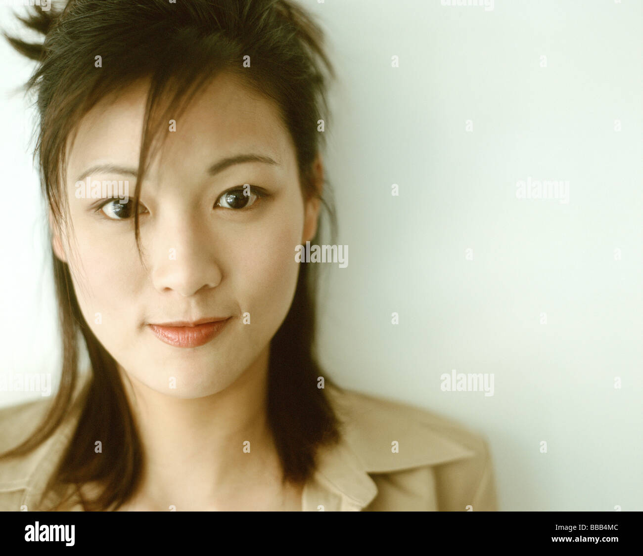 Young woman, portrait, white background Stock Photo - Alamy