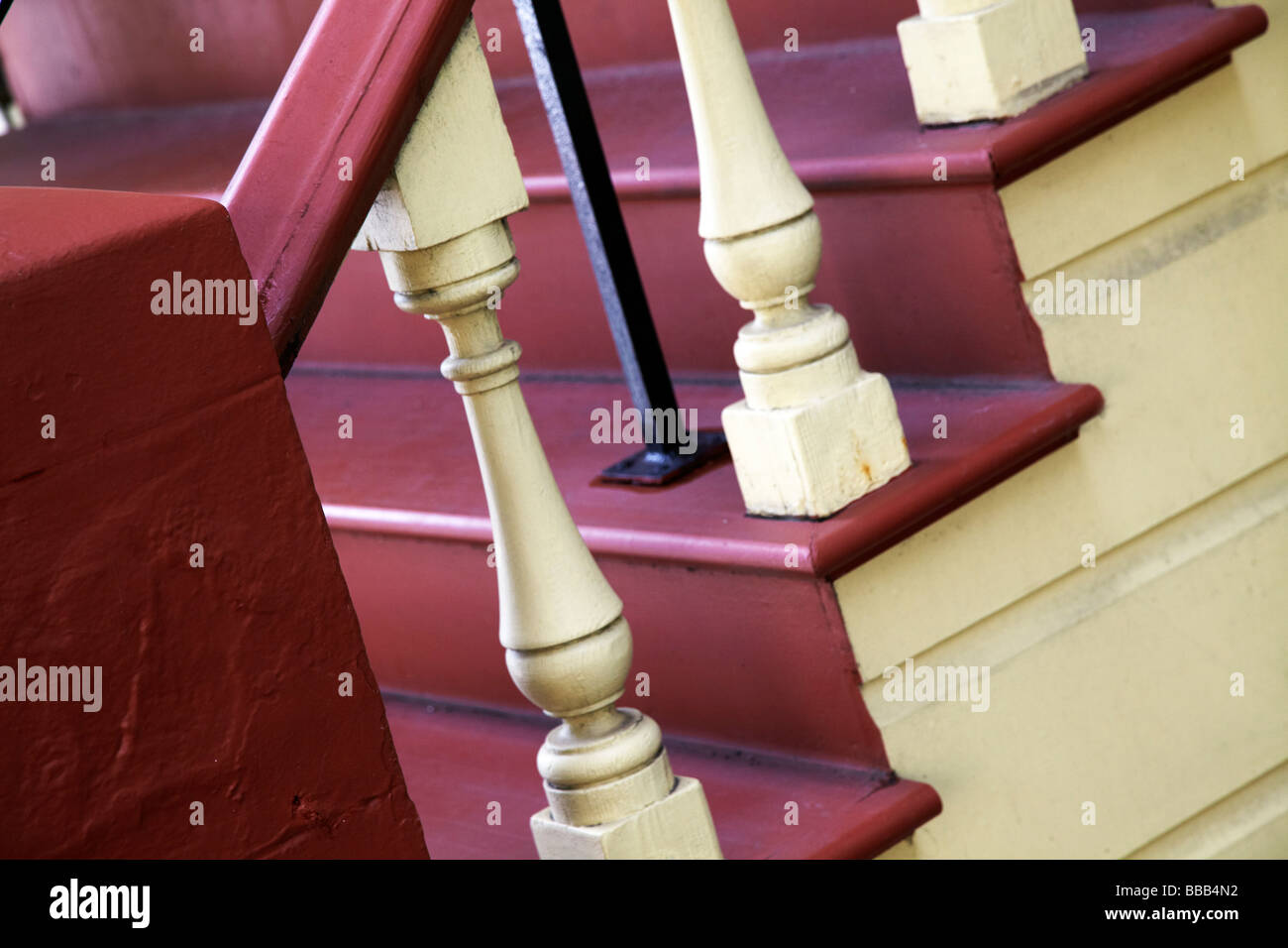 red and yellow wooden steps Stock Photo - Alamy