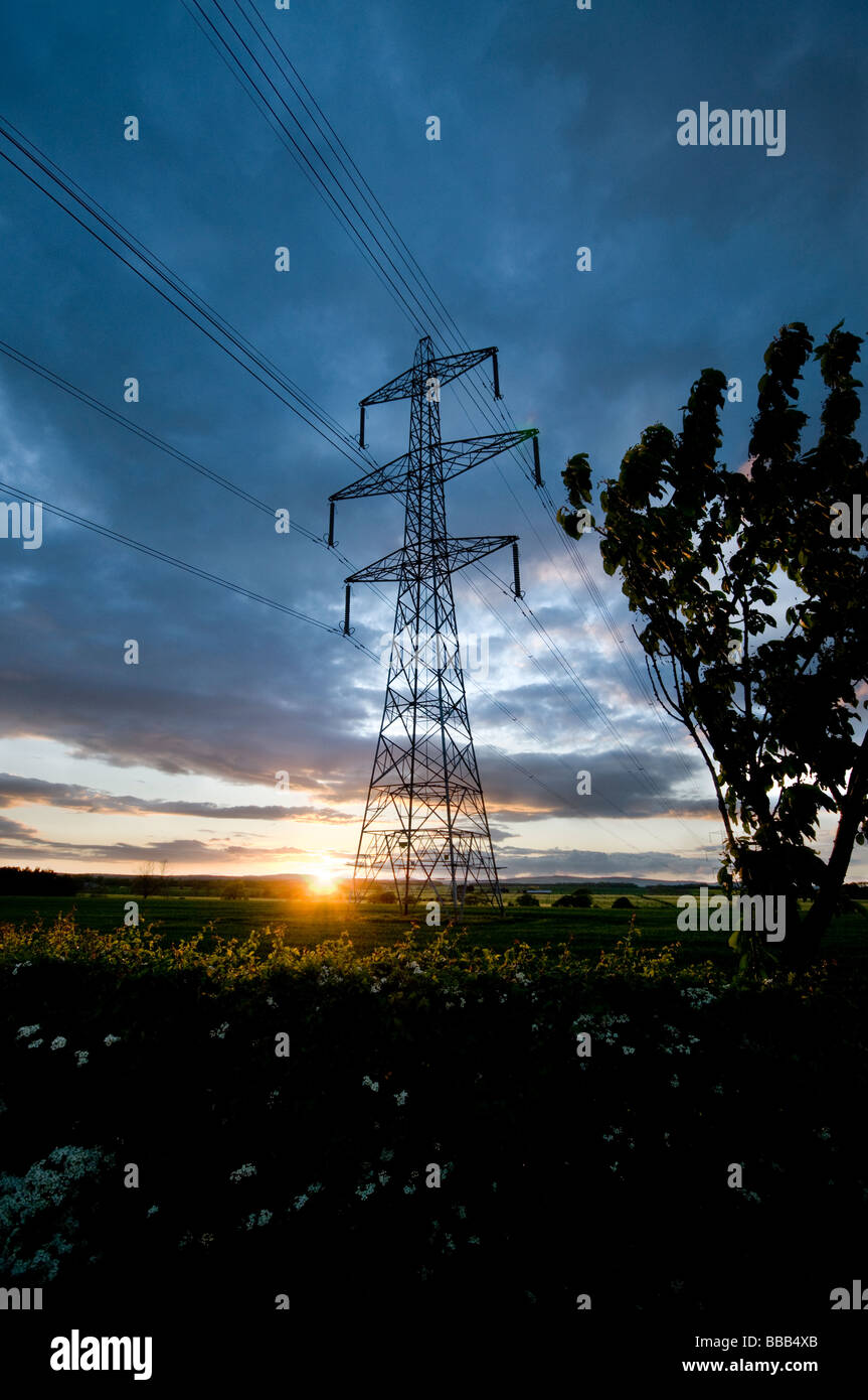 Electricity pylons power lines crossing hi-res stock photography and ...