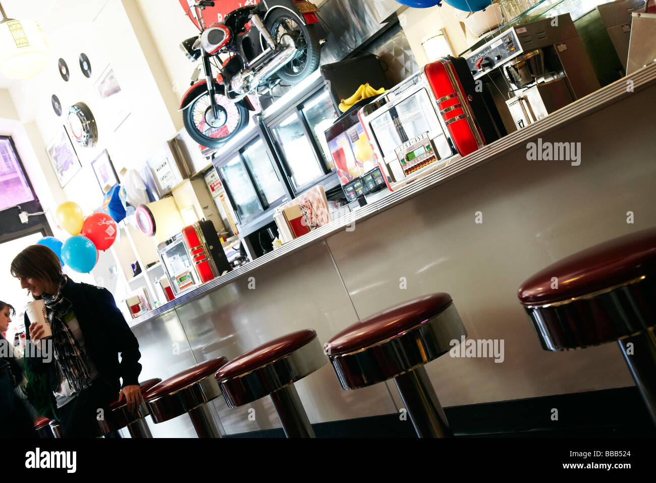 old American diner, San Francisco Stock Photo - Alamy