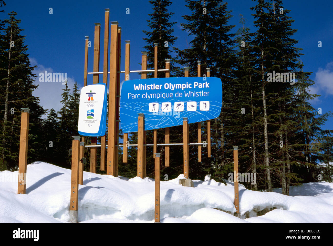 Welcome Sign to Whistler Olympic Park - Site of Vancouver 2010 Winter ...