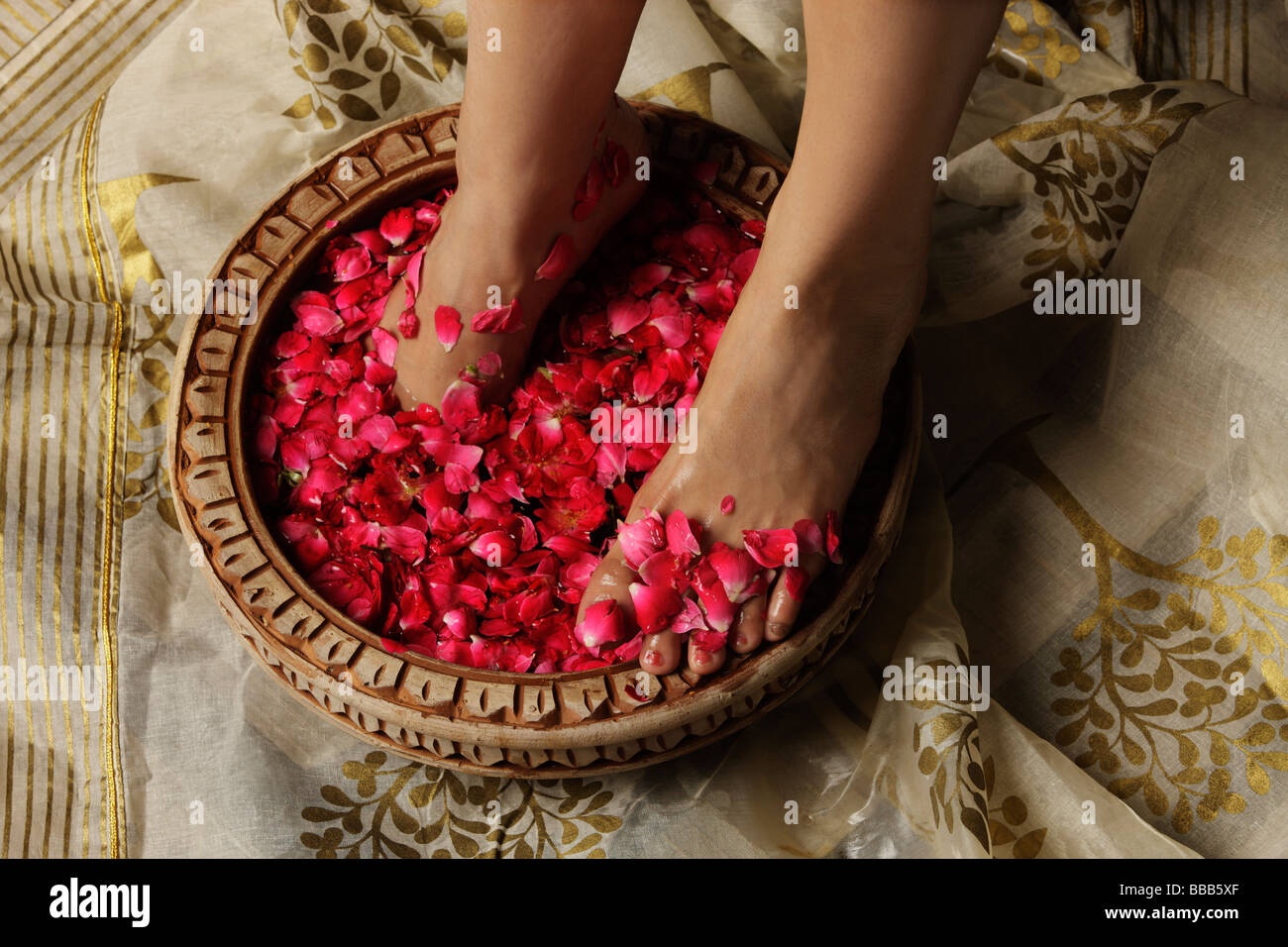 Woman Soaking Feet In Bowl High Resolution Stock Photography and Images ...
