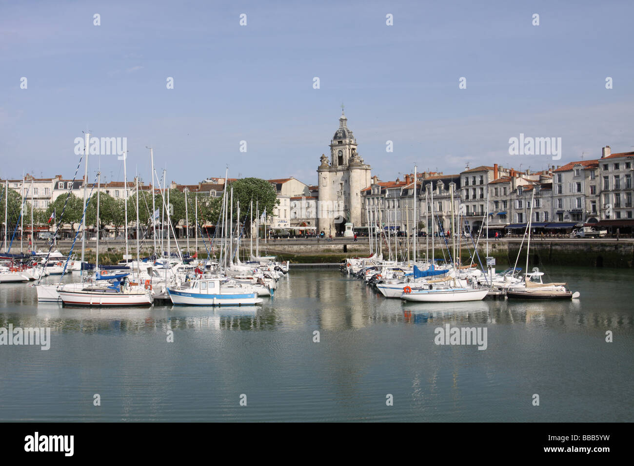 yachts in harbour and La Rochelle waterfront France May 2009 Stock ...