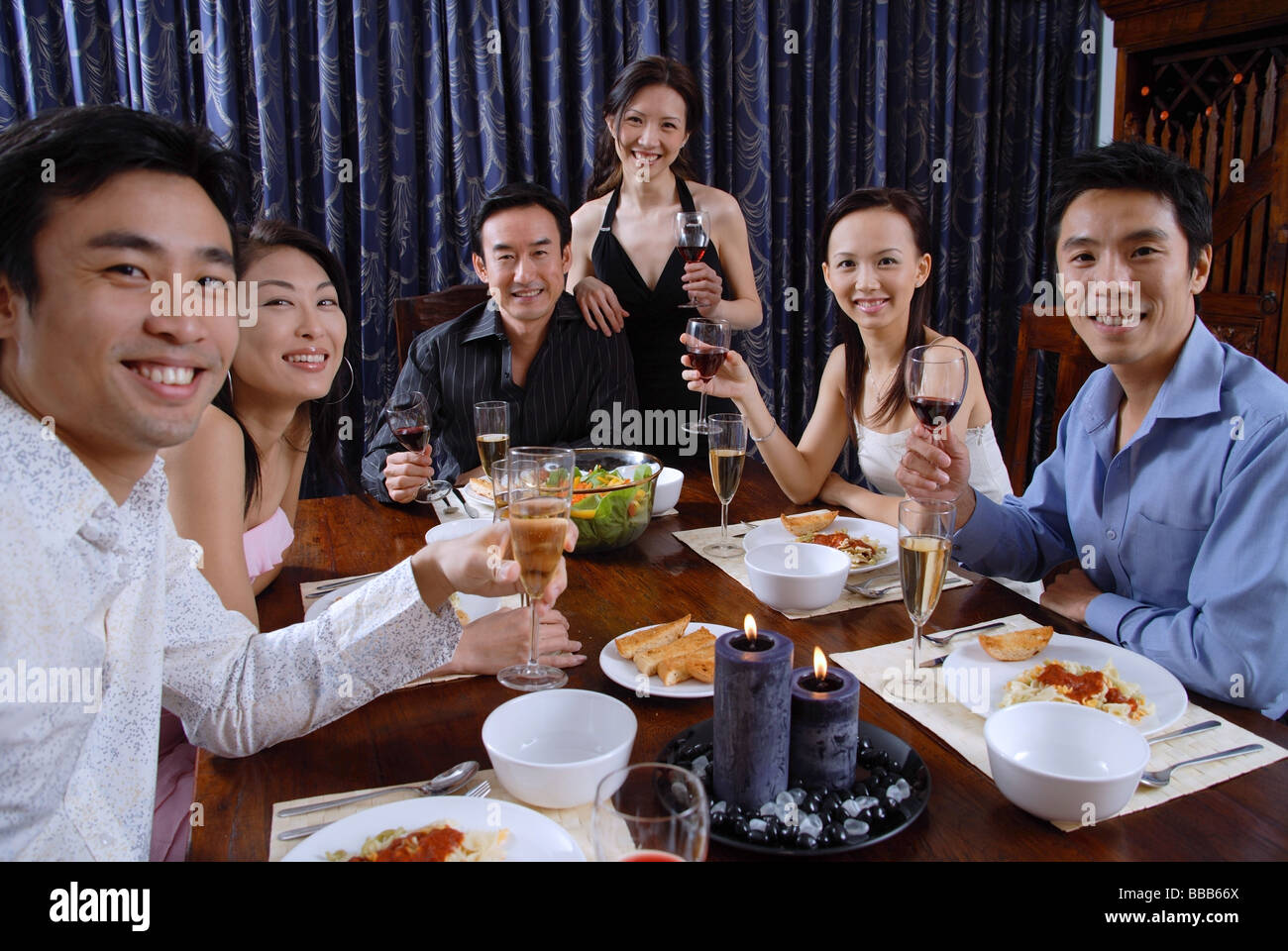 Mature couples dinner party hi-res stock photography and images - Alamy
