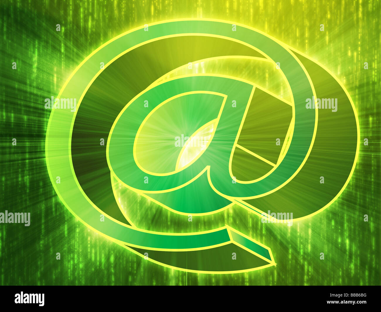 The At internet symbol digital collage illustration Stock Photo - Alamy