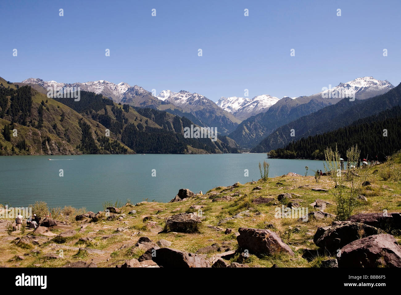 Tianshan lake and snow mountain hi-res stock photography and images - Alamy