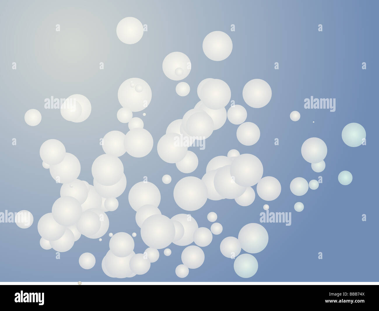 Abstract illustration of round floating bubbles circles Stock Photo - Alamy