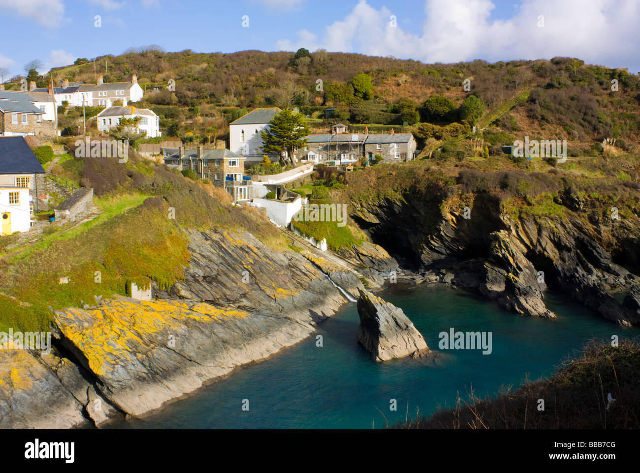 Village of Portloe Cornwall England UK Stock Photo - Alamy