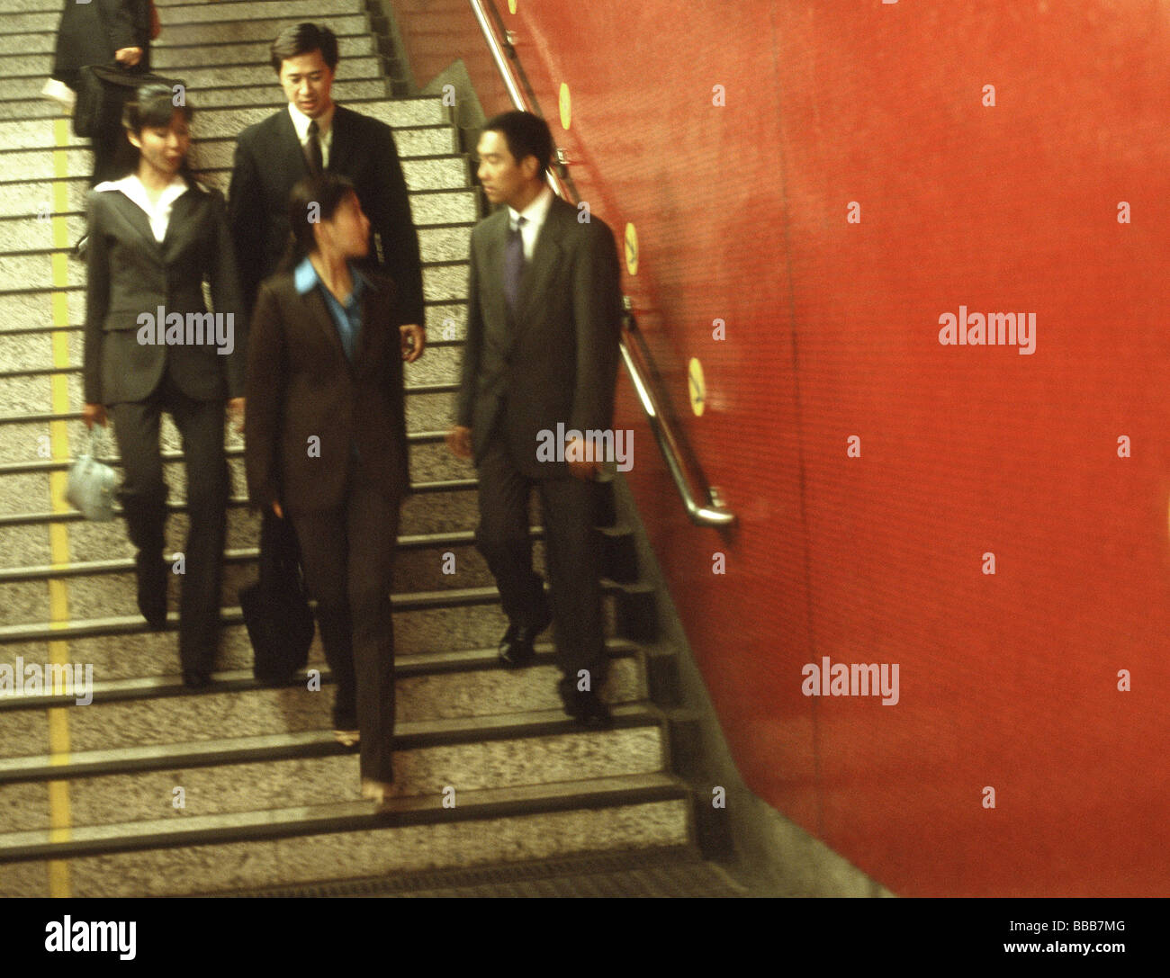 Woman walking down stairs full body hi-res stock photography and images ...