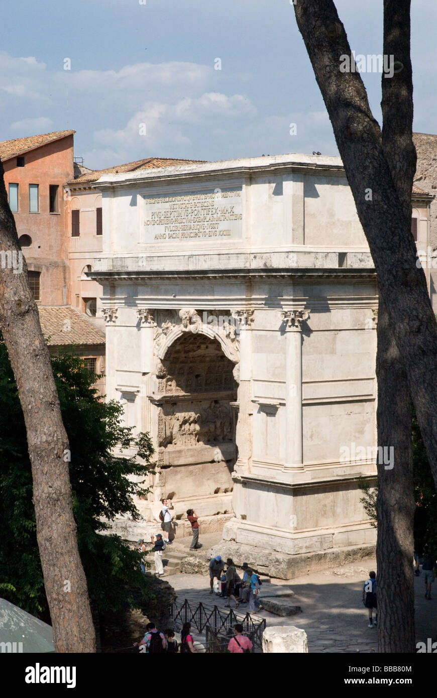 Arco di Tito, Arch of Tito, from the Palatino, Palatine, Rome Stock ...