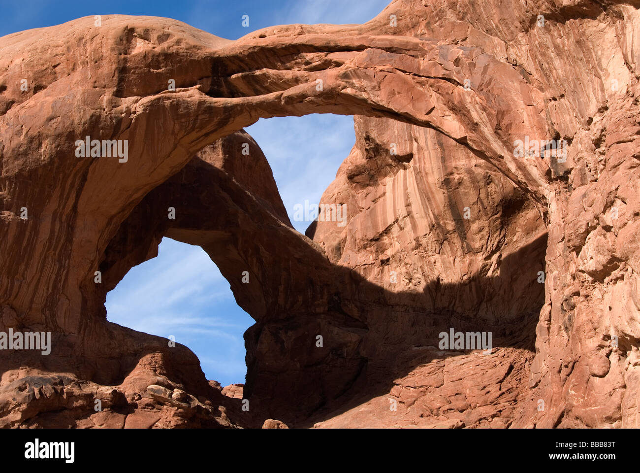 Double Arch Arches National Park Utah USA Stock Photo - Alamy