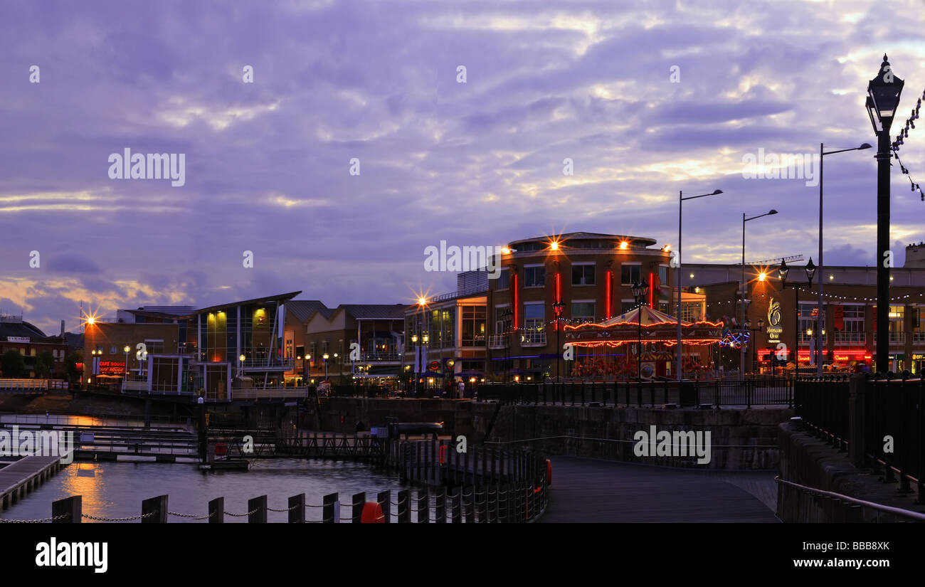 Cardiff Bay Mermaid Quay Night High Resolution Stock Photography and ...