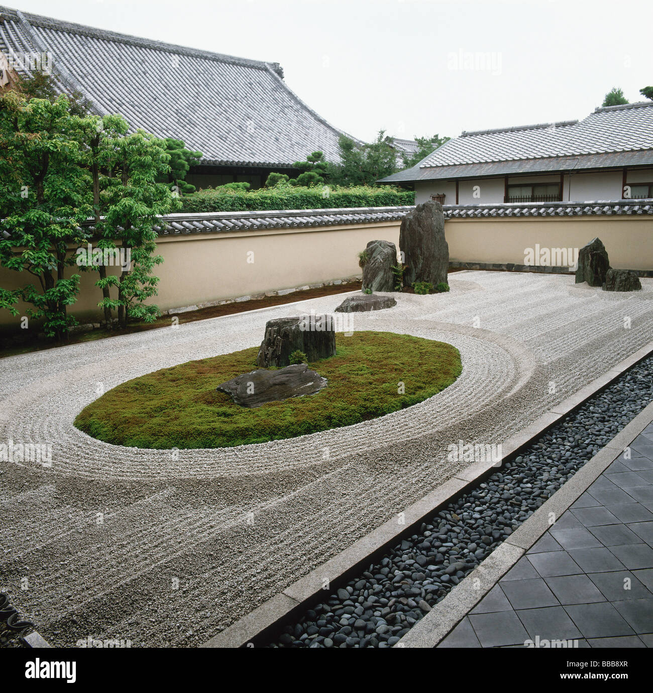 Japan, Kyoto, Daitoku-ji, Ryogen-in Temple. Horai style garden Stock ...