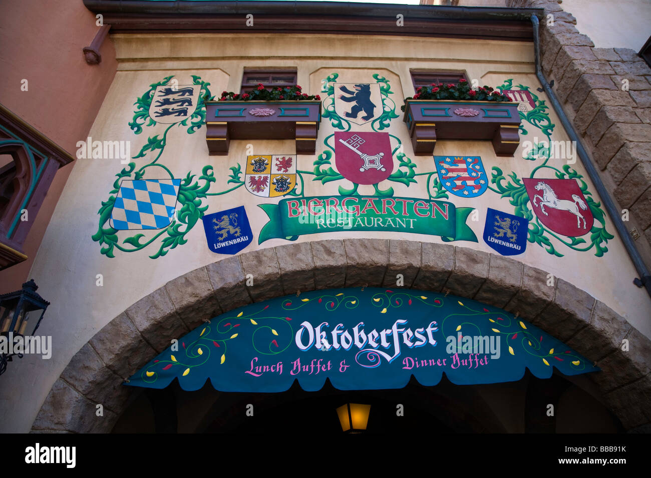 Bavarian type German Oktoberfest restaurant design on it's Building ...