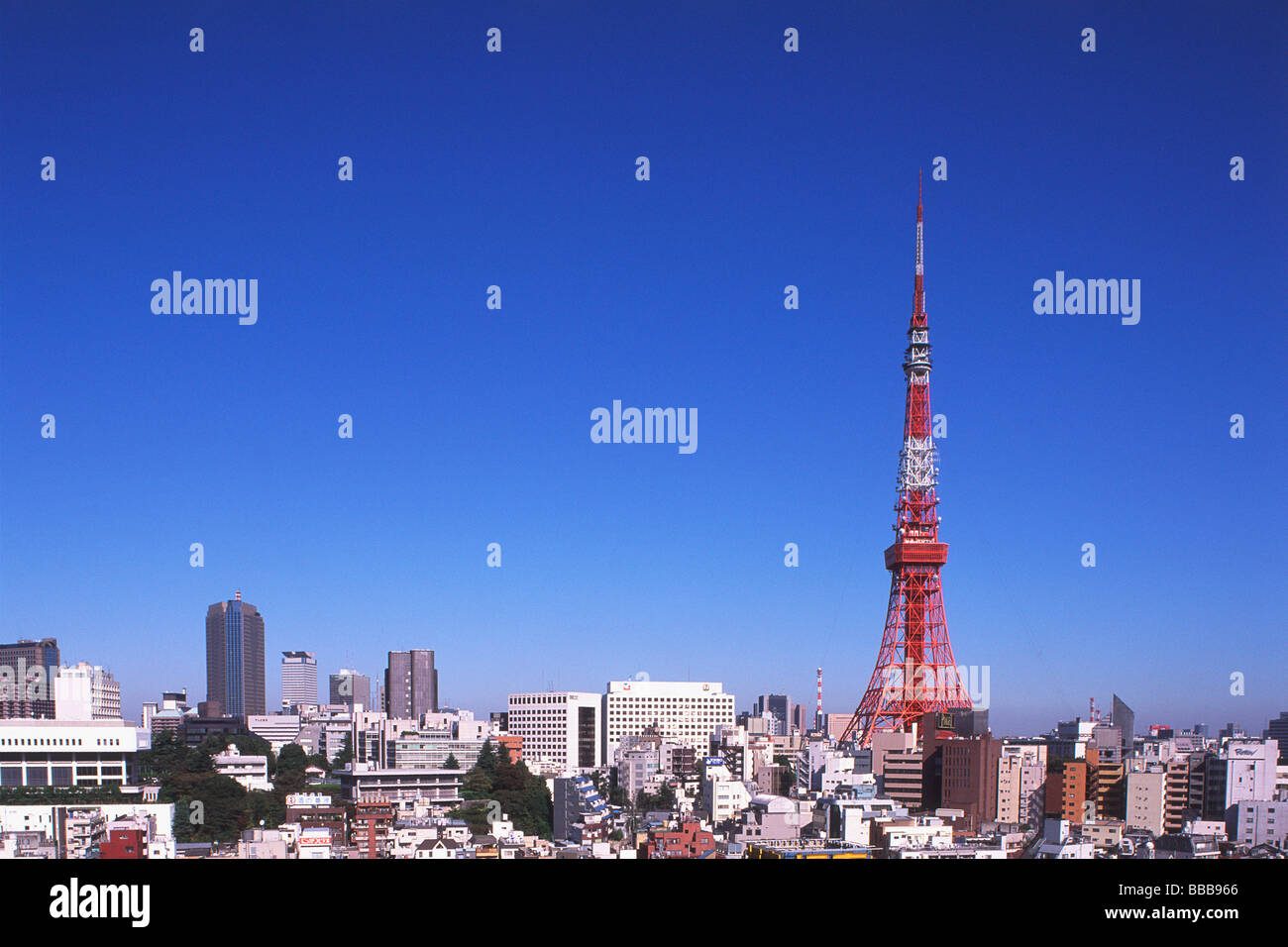 Tokyo tower with urban sprawl in hi-res stock photography and images - Alamy