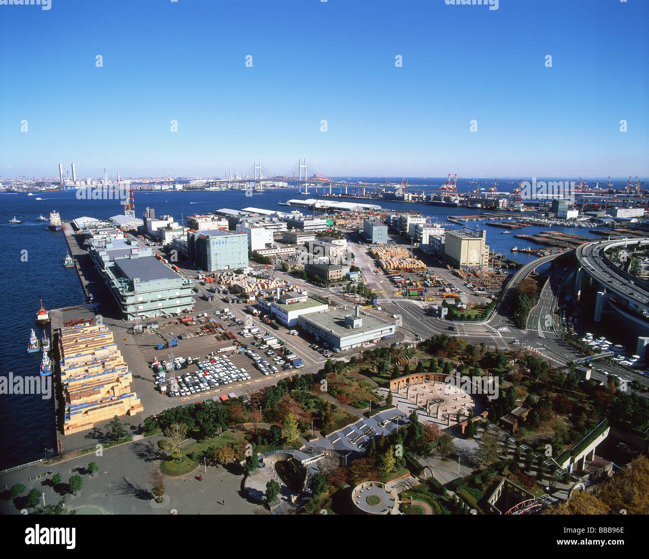 Ariel view of port area hi-res stock photography and images - Alamy