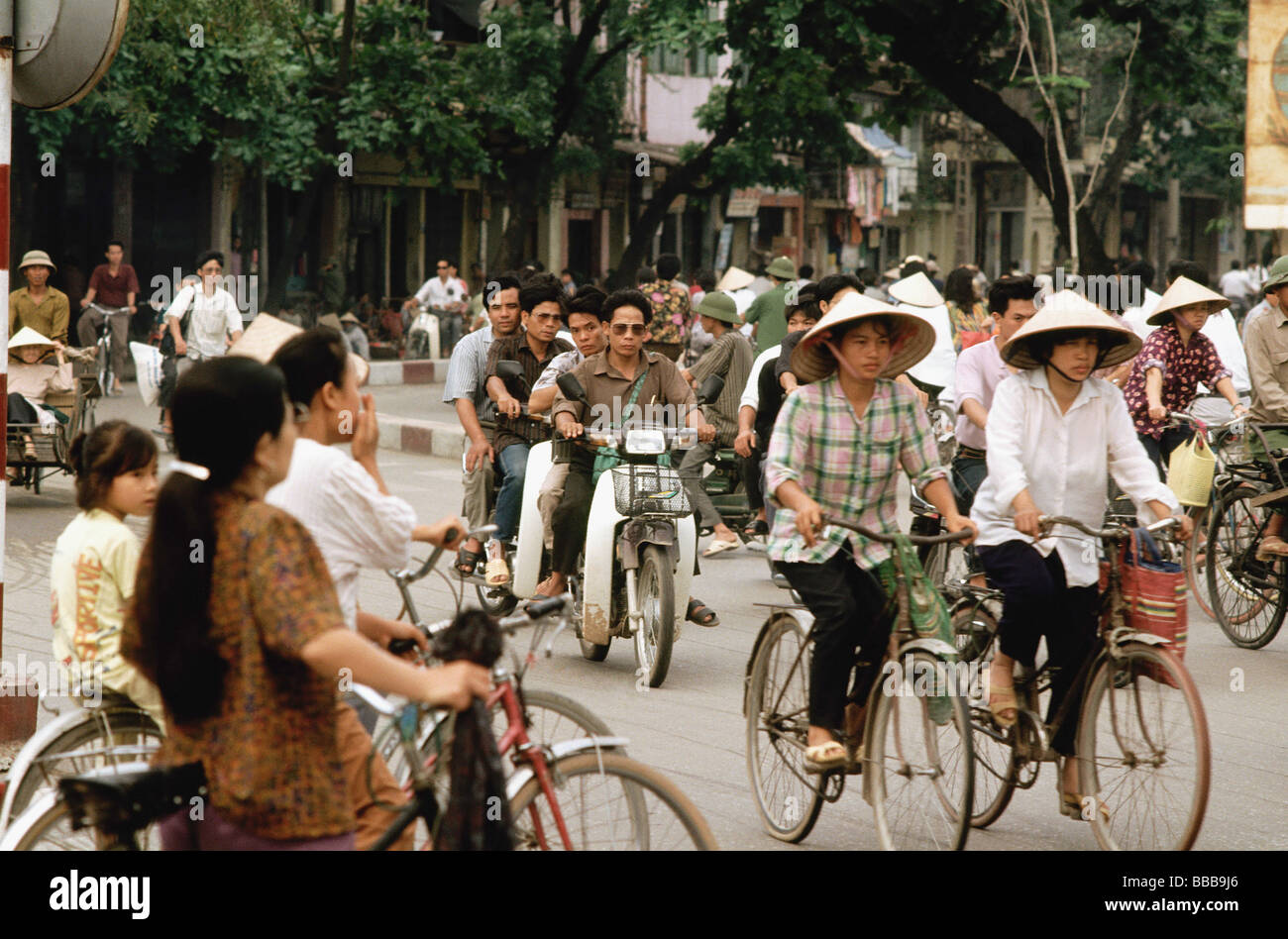 Vietnam, Hanoi, Traffic on streets Stock Photo - Alamy