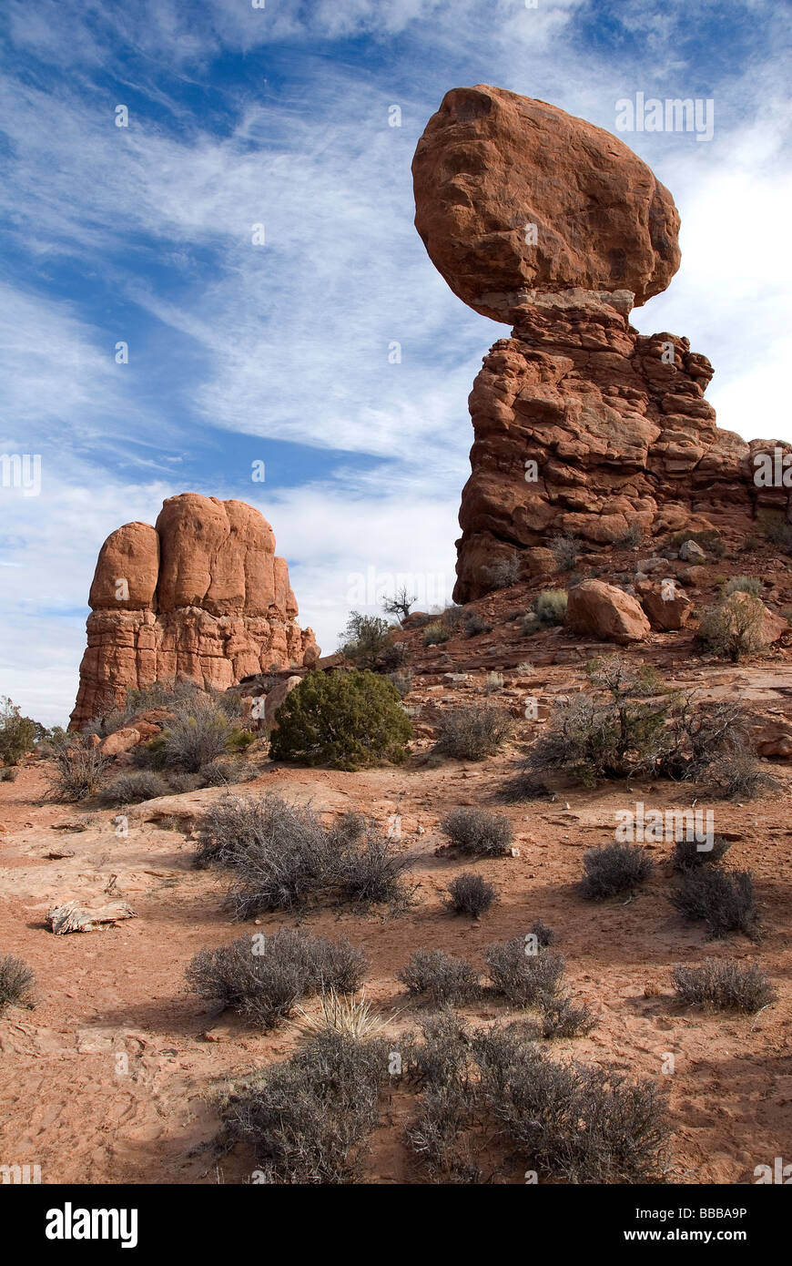 Balanced Rock Arches National Park Utah USA Stock Photo - Alamy