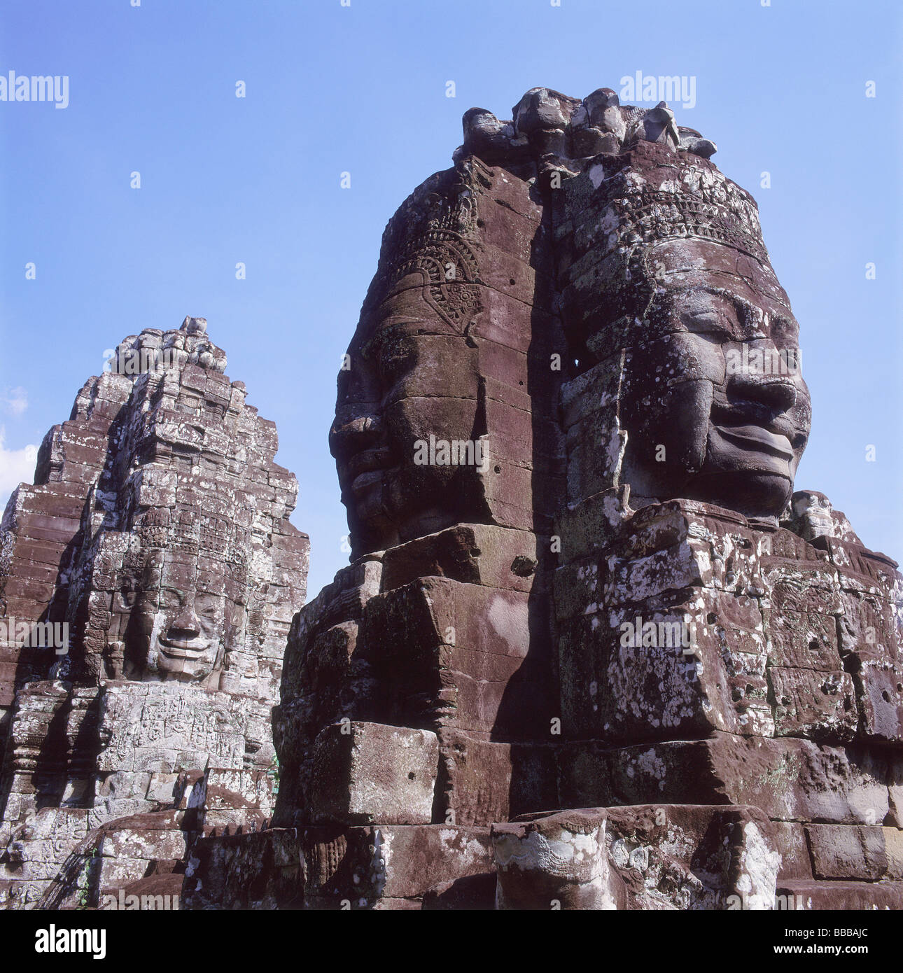 Cambodia, Angkor Thom, Face towers, the Bayon Stock Photo - Alamy