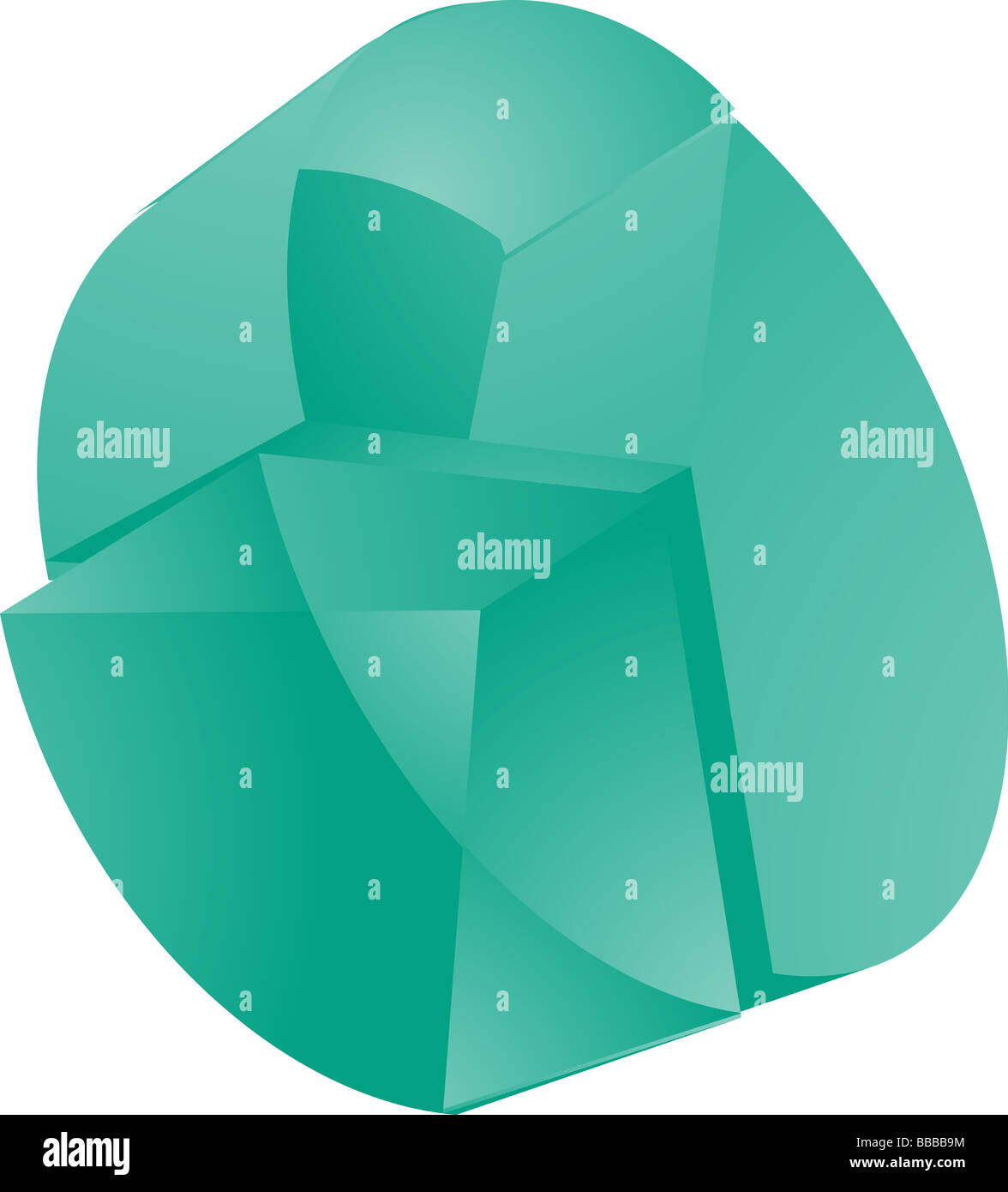 3d translucent pie chart financial diagram illustration Stock Photo - Alamy