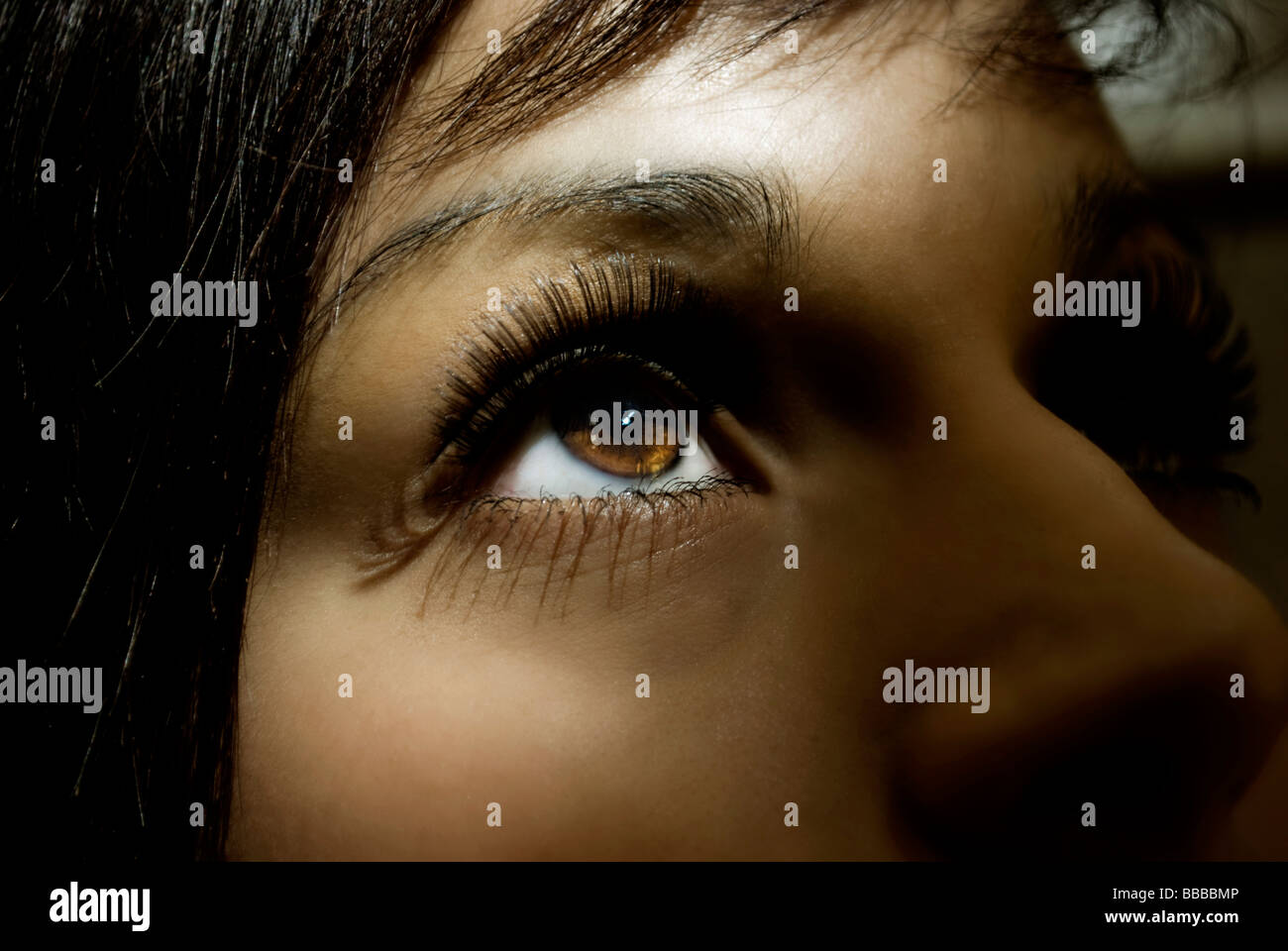 Light and shadows on a womans face hi-res stock photography and images ...