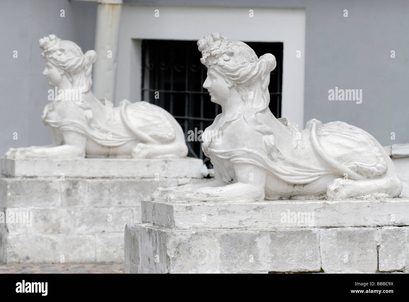 Neoclassical white marble sculptures Stock Photo - Alamy