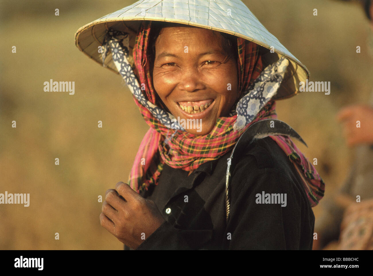 Cambodia, Local woman smiling, portrait Stock Photo - Alamy