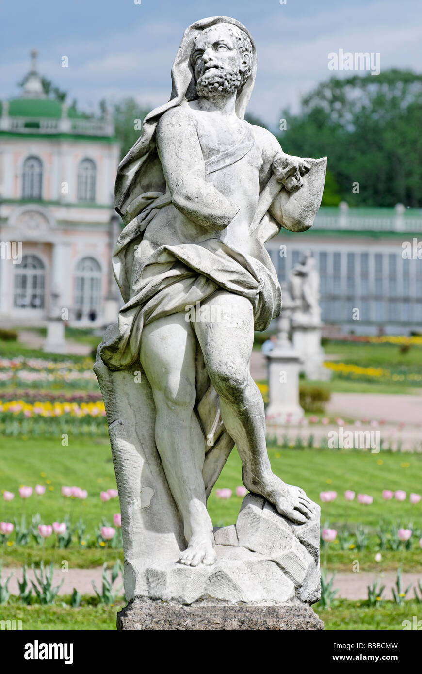Classical marble statue in the estate Kuskovo park Moscow Russia Stock ...