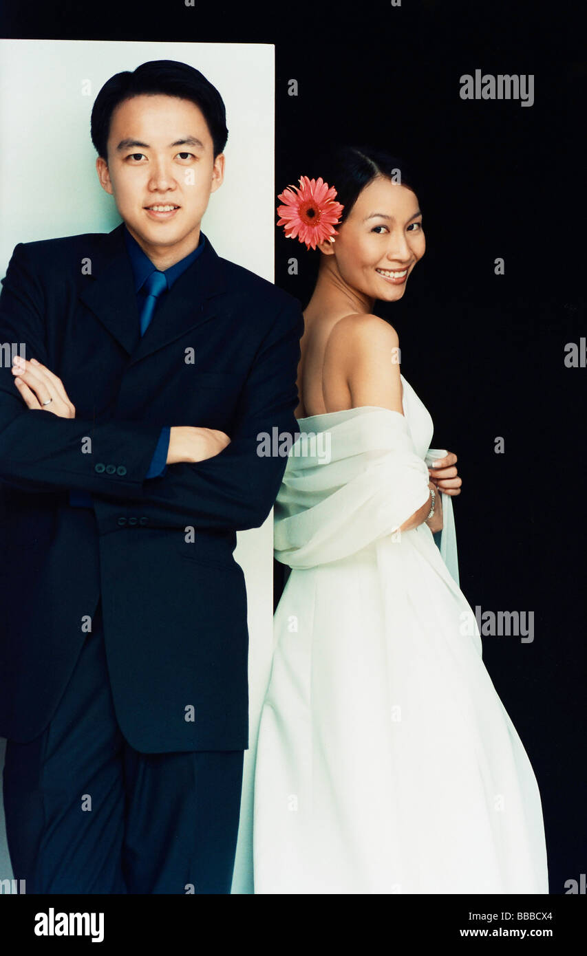 Woman Man Gown Suit Portraits Portraits High Resolution Stock ...