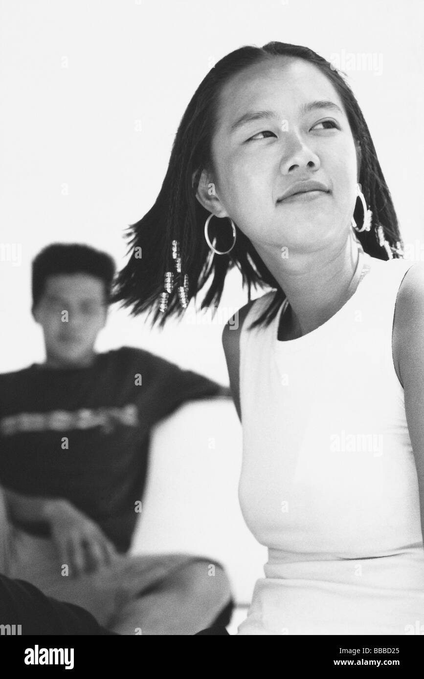 Teen girl looking off into the distance Stock Photo - Alamy