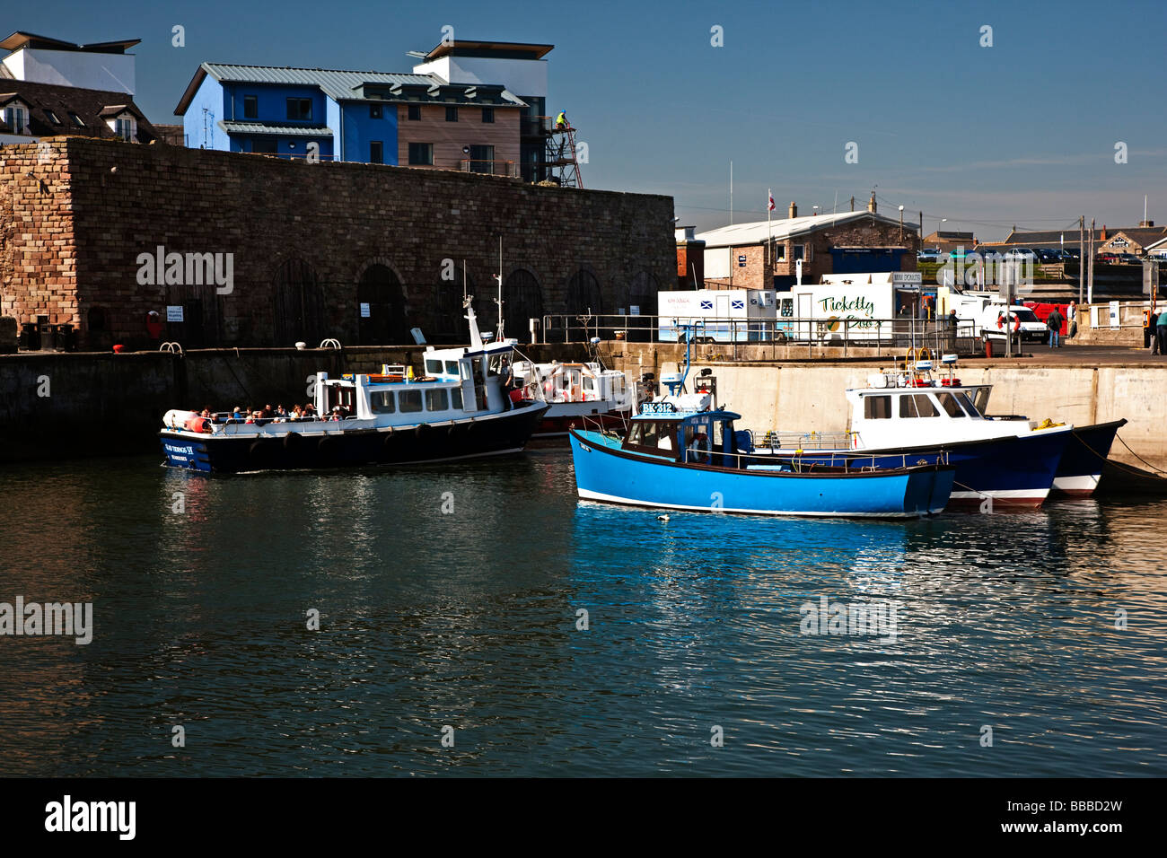 Seahouses traditional fishing village on the Northumberland Coast Stock ...