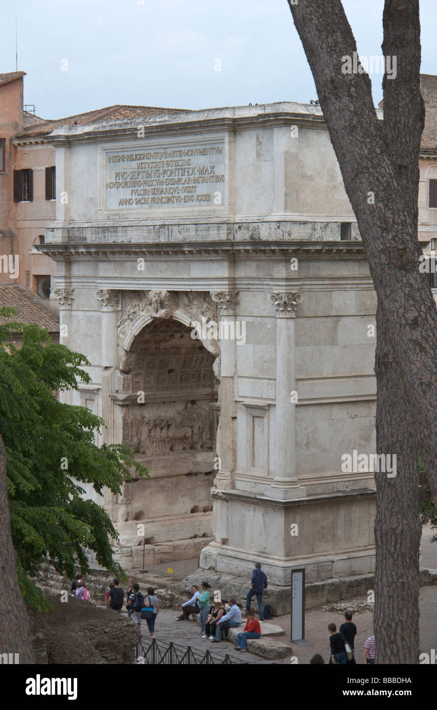 Arch of Titus in Rome (NW side Stock Photo - Alamy