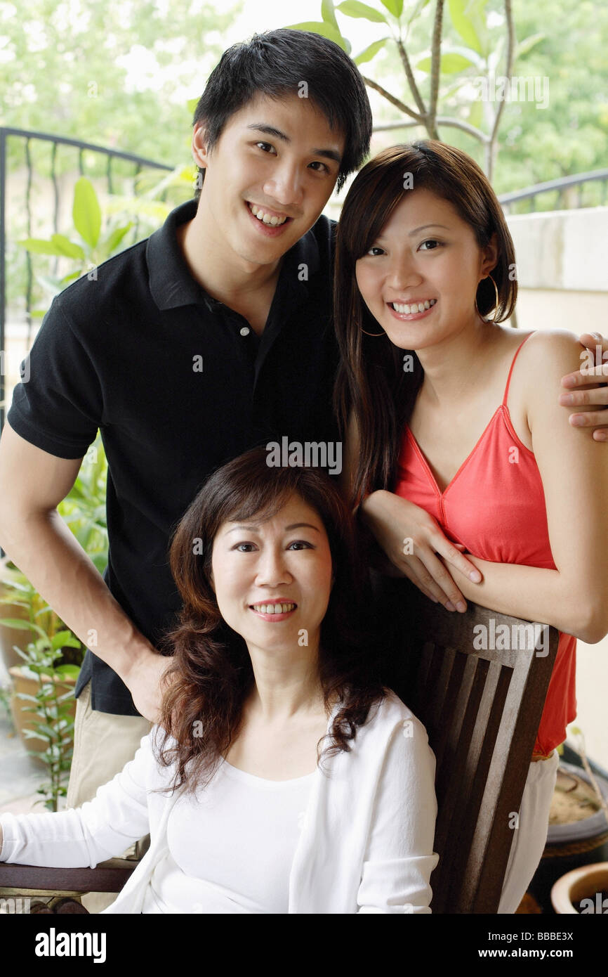 Adult offspring with mother, portrait Stock Photo - Alamy