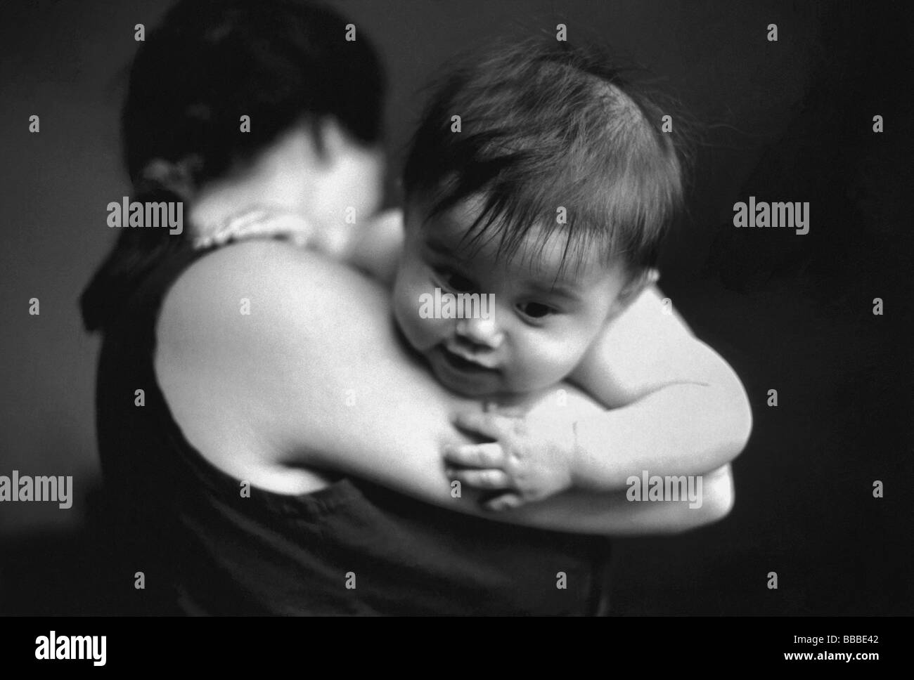 Baby and mother, portrait Stock Photo - Alamy