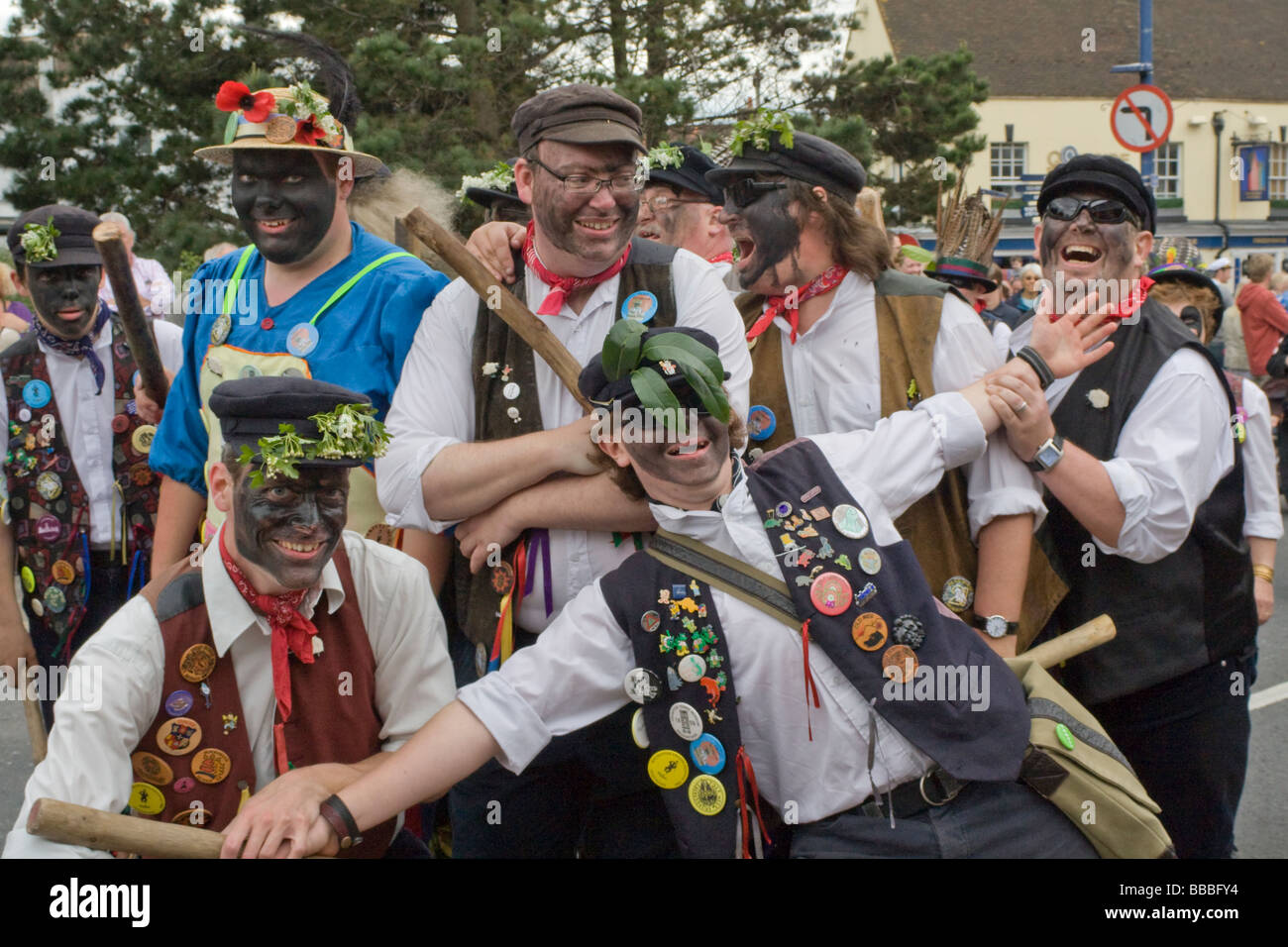 Black horse morris dancers Stock Photo - Alamy