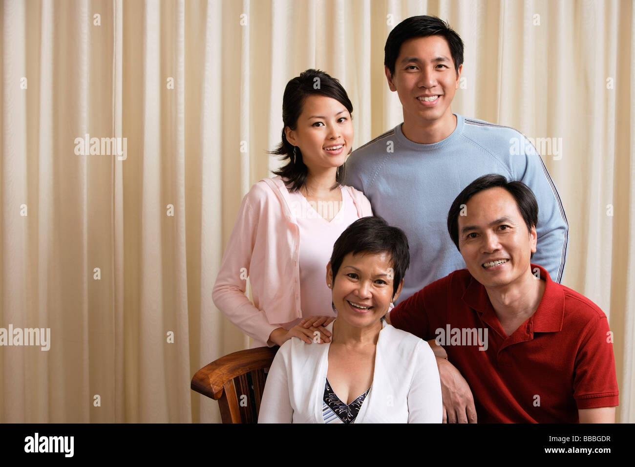 Two generations family portrait Stock Photo - Alamy