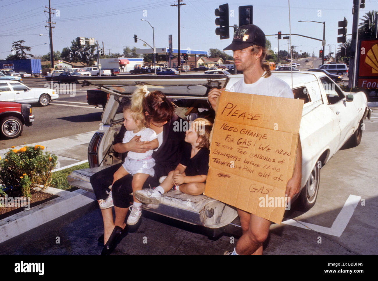 Homeless Family Sign
