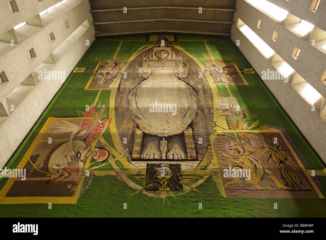 Graham Sutherland's Tapestry in Coventry Cathedral, West Midlands of ...