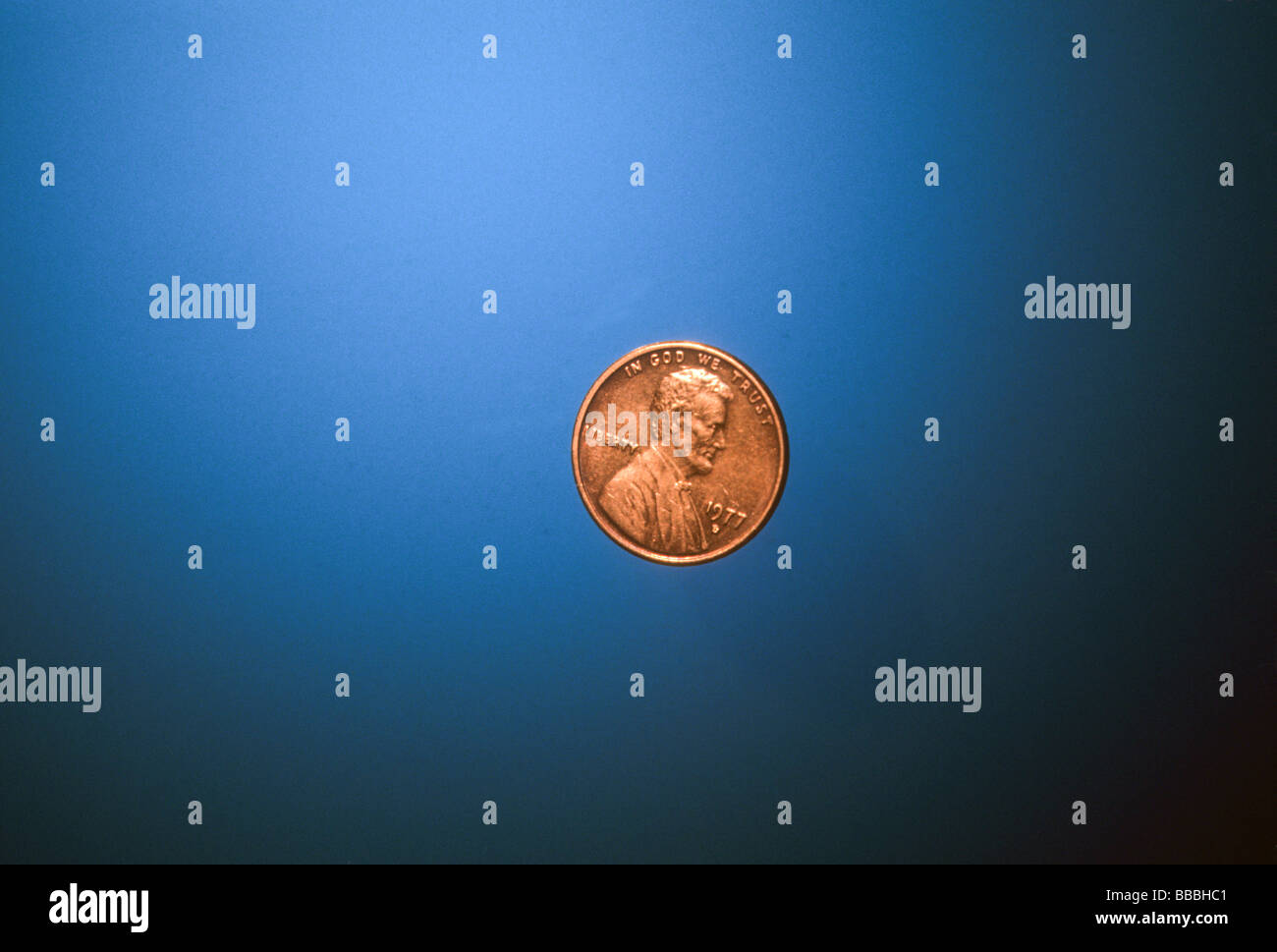 penny US coin copper lincoln money cash economy pay save Stock Photo ...